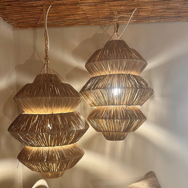 Abina : Raffia Pendant Light – BisqueTraders