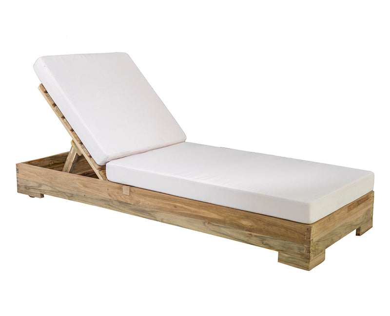Banyu : Teak Outdoor Sunbed, Natural. – BisqueTraders