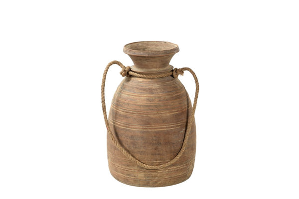 Nepali : Indian Teak Wood Nepali Pot – BisqueTraders